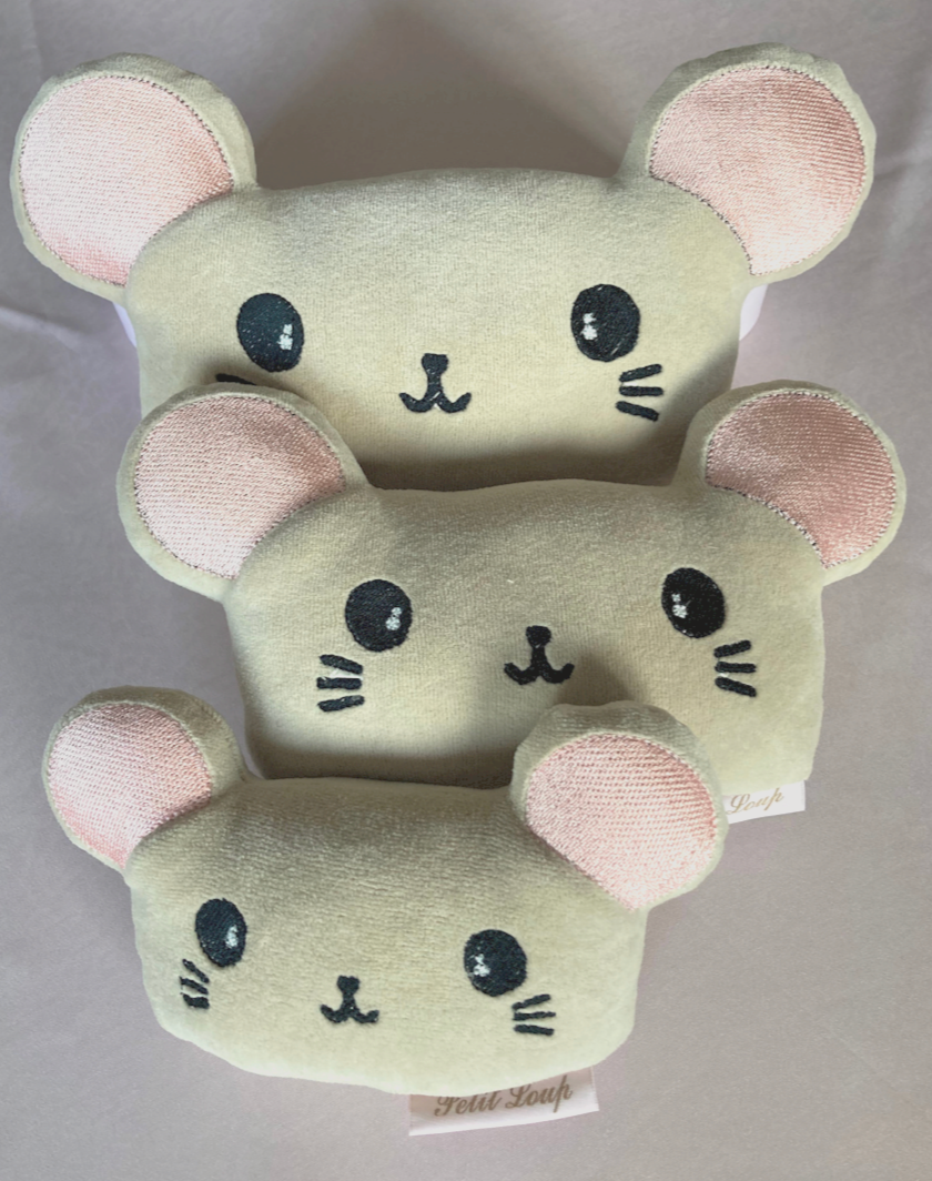 Kussentje/Speeltje Miu Muis (Petit Loup Collection) - beige - Petit Loup